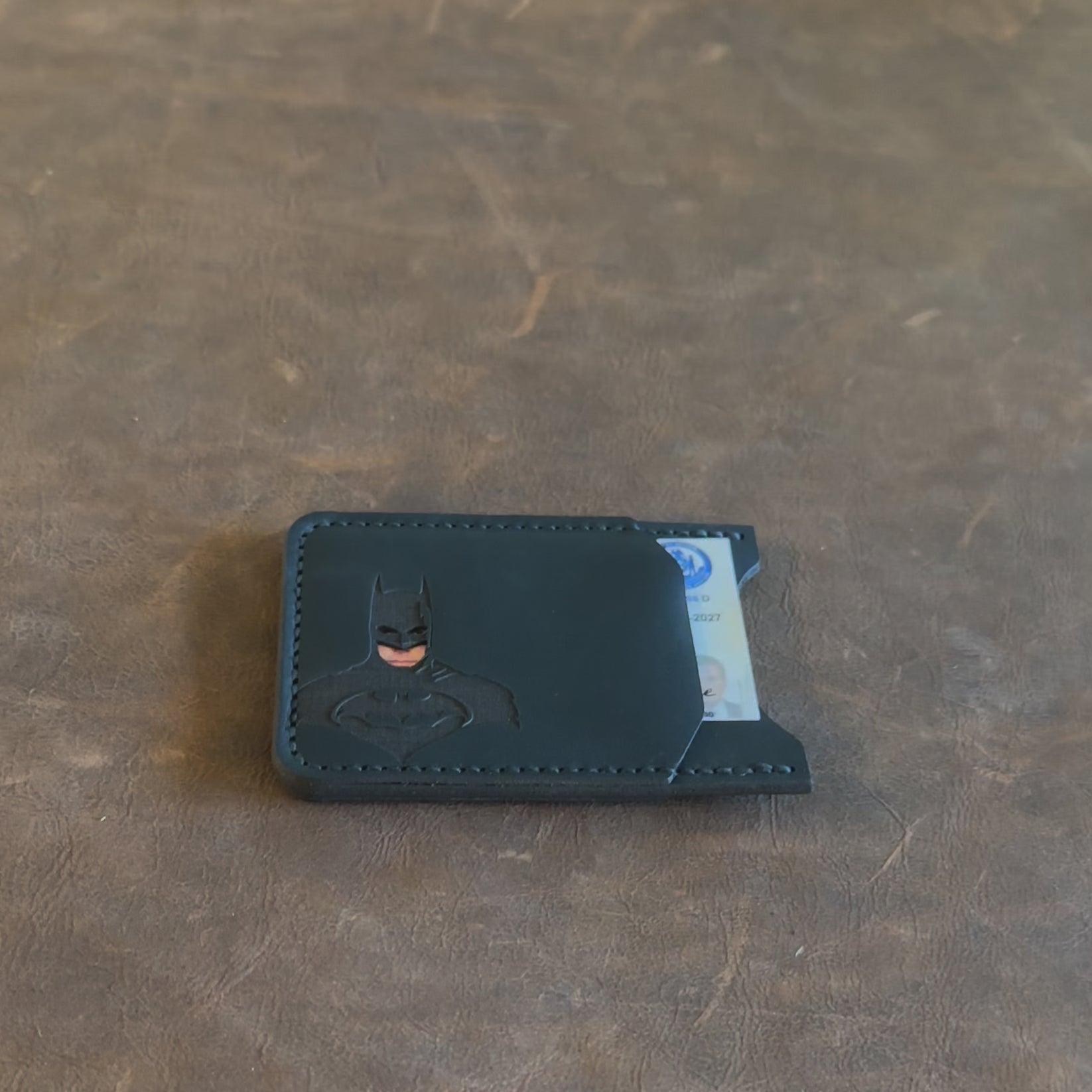 The Bat Wallet - ID Window Pocket Wallet – Falcon Ridge Leather Co.